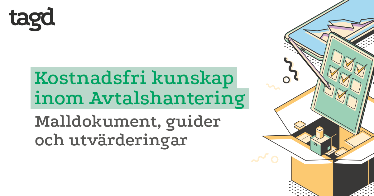 Kostnadsfritt material från Tagd kring Avtalshantering